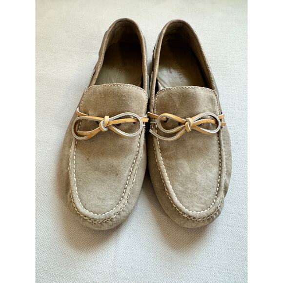 Cole Haan | Shoes | Cole Haan Grant Light Grey Leather Driving Moc Boat ...